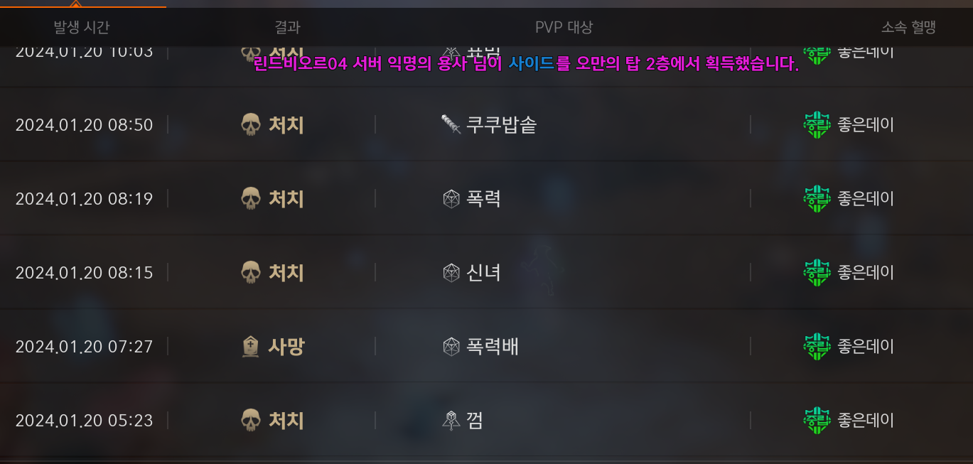 좋은데이 친막피혈 킬로그 : 리니지2M–NCSOFT