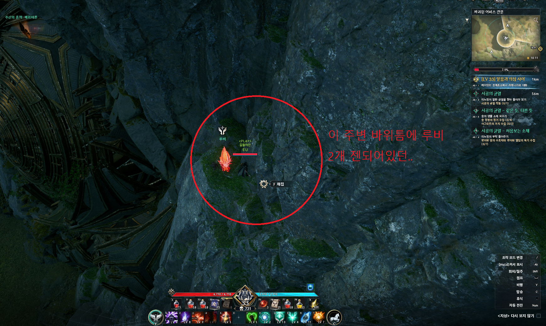 빛나는 루비 채집하기 : AION2-NCSOFT