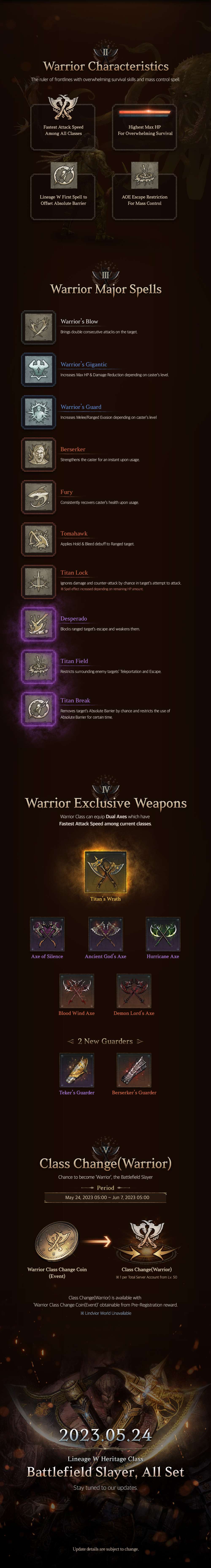 Introducing Heritage Class ‘Warrior’ : Lineage W-NCSOFT