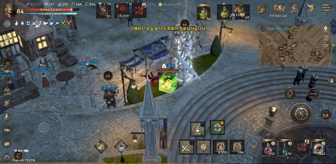 84렙65.9퍼♡ 뿍이^~♡ 씨~익~^~^ : 리니지W-NCSOFT